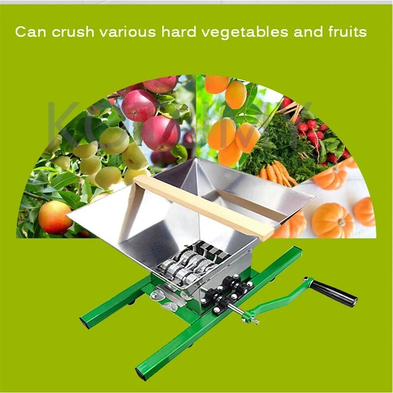 Hand Crank Fruit Crusher Homebrew Wine Berry Manual Unplugged Peel ...