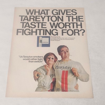 Tareyton Print Ad Us Tareyton Smokers Would Rather Fight Than Quit ...