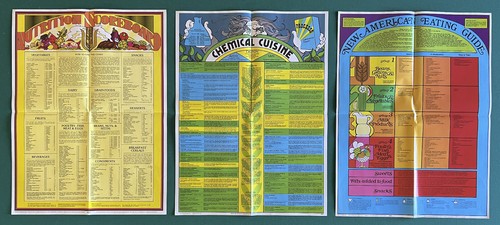 3-Poster Set 1984 CSPI Publications, Nutrition-Chemical Cuisine-Eating ...