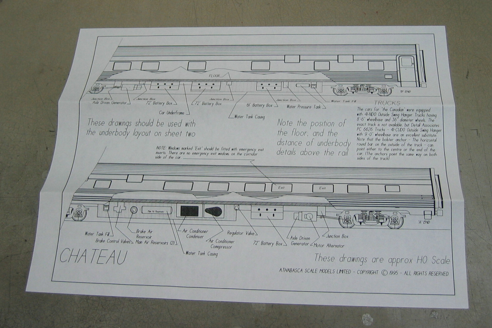 Athabasca Scale Models HO Etched Brass Car Sides The Canadian Baggage ...
