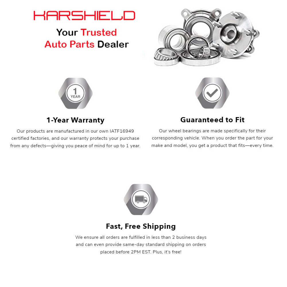 2x Front Wheel Bearing & Hub Assembly for 2009 2010 2011-2024 Nissan GT ...