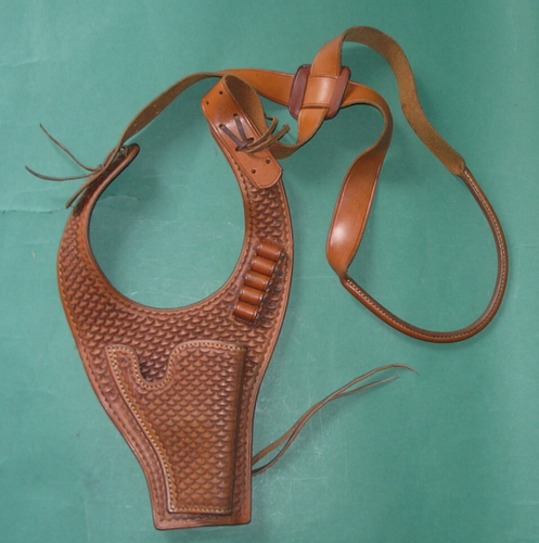 Leather Cartridge Holster Belt Shoulder Harness Colt 45 Auto Weave ...