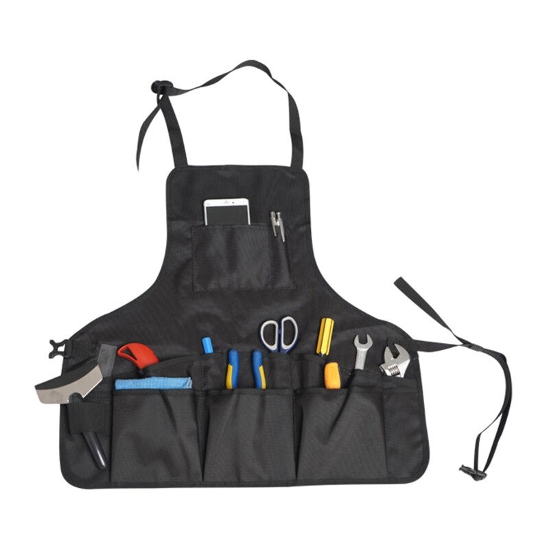 Oxford Fabric Heavy Duty Work Apron With Multiple Pockets Adjustable ...