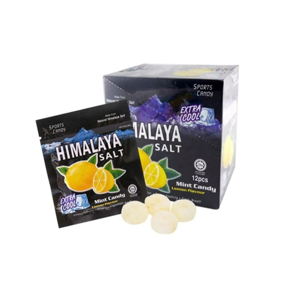 Up to 72 Packs Himalaya Salt Sport Mint Candy Lemon Sore Throat Sweets ...
