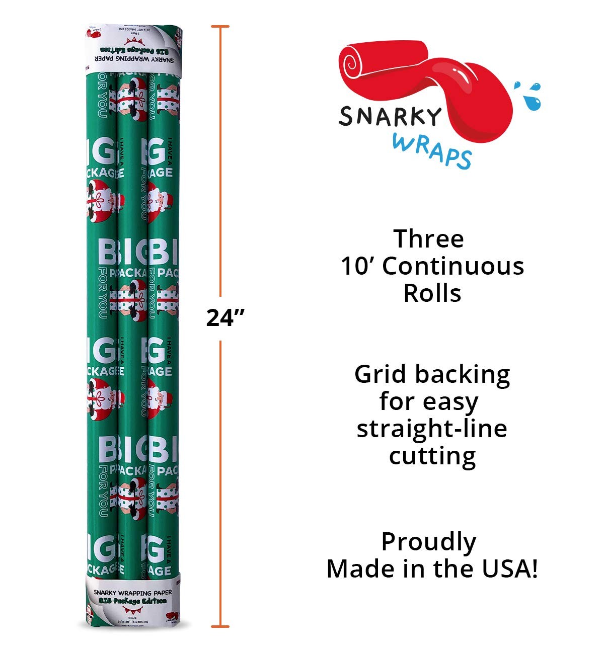 Funny Prank Adult Gift Holiday Christmas Wrapping Paper 3 Rolls of 24 ...
