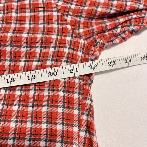 Fish Hippie MEN'S flannel PLAID LONG SLEEVE SHIRT in orange size large ...