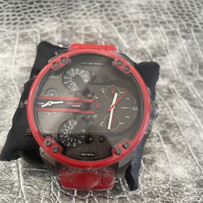 Diesel DZ7370 Mr. Daddy 2.0 Silicone Men's Watch - Red/Gray ...