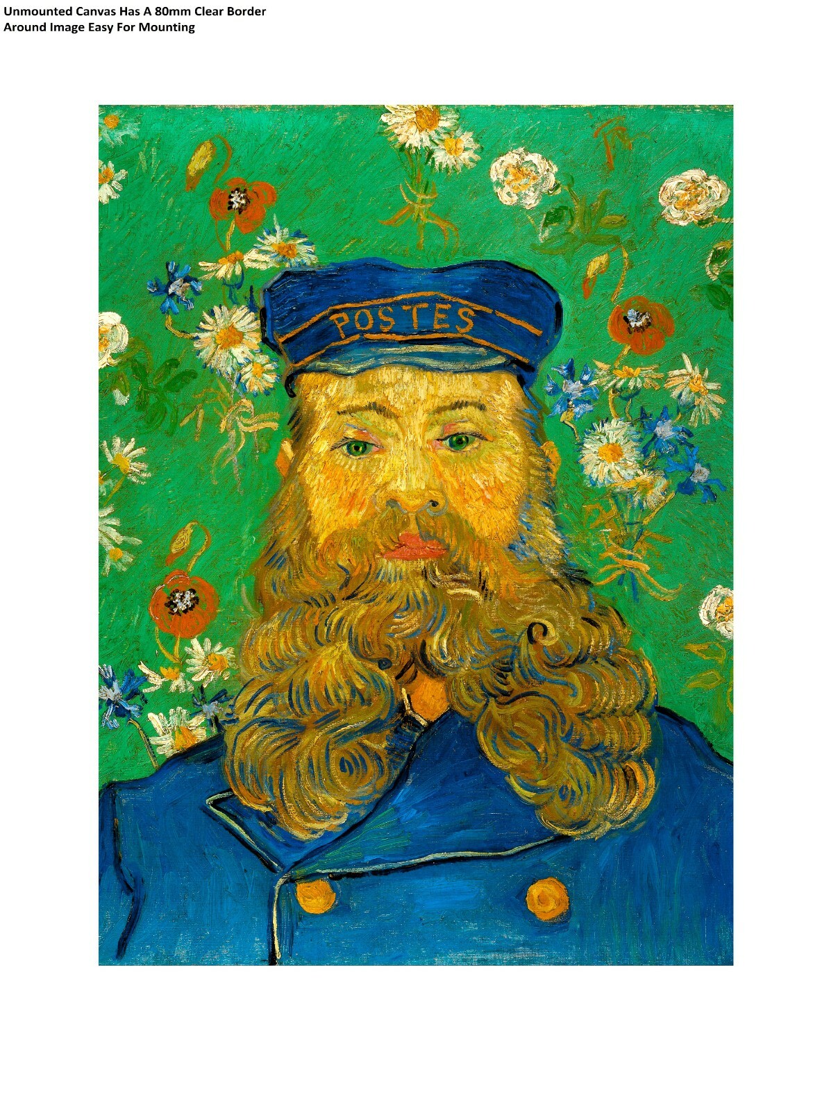 Vincent Van Gogh Postman Joseph Roulin Wall Art Poster OR Canvas Size ...