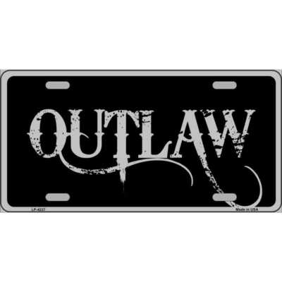 Outlaw Metal Novelty License Plate Tag LP-4237 | eBay