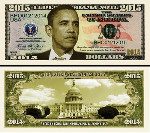 President Obama 2015 Dollar Bill Play Funny Money Novelty Note +FREE ...