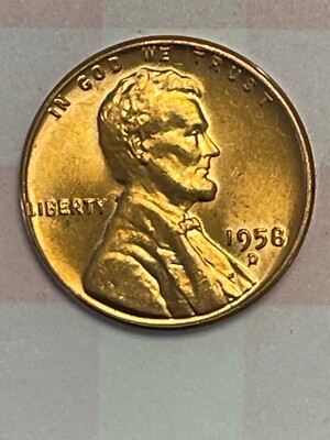 1958 d wheat penny L on rim error | eBay