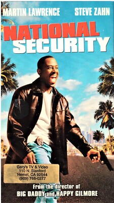 NATIONAL SECURITY- Martin Lawrence, Steve Zahn- No One's Safe Here VHS LN | eBay