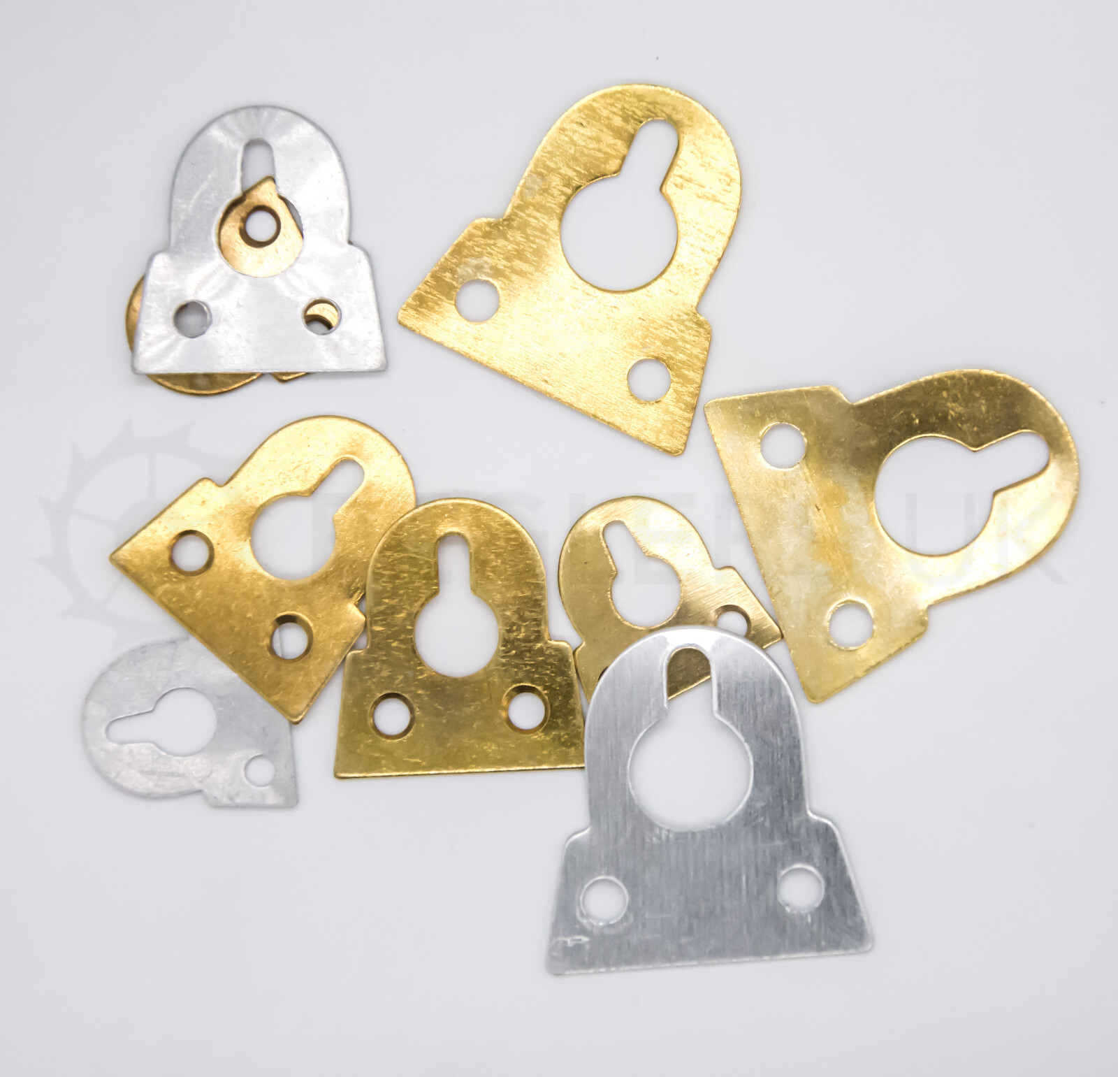 12x Clock Hangers metal hooks wall fixing bracket hanging clocks brass ...