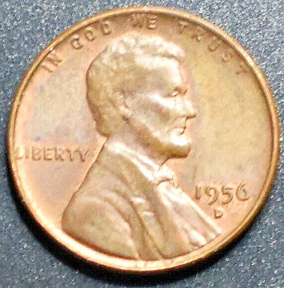1956 D ERROR PENNY INDENT ON WHEAT 157 | eBay
