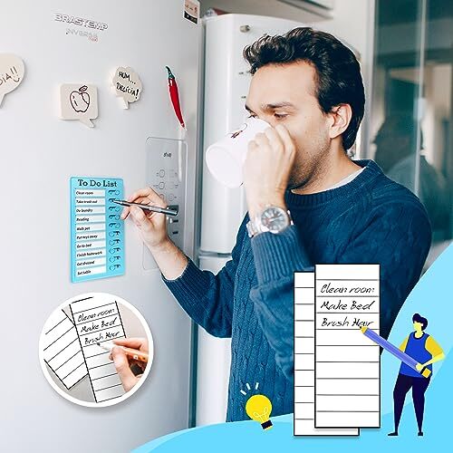 2-Piece Chores Chart for Kids - Reusable Chore List Removable Checklist ...