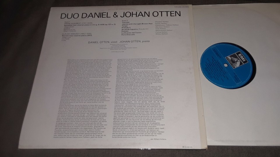 HMV ed1 DUTCH ONLY Daniel Otten: Violin recital: Debussy, Schubert ...