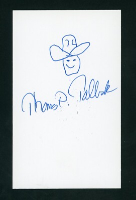 Thomas Tallick JFK/Kennedy Honor Guard Death Watch Signed 3x5 SKETCH ...