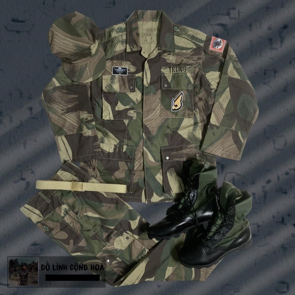 SOUTH VIETNAM BLOODCAKE CAMO ARVN AIRBORNE RANGER UNIFORM - CUSTOM ...