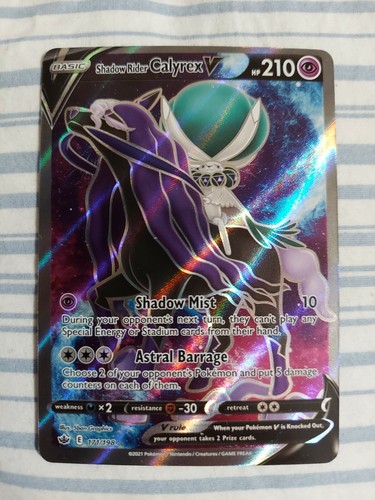 Shadow Rider Calyrex V 171/198 Chilling Reign NM Full Art Ultra Rare ...