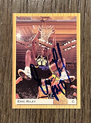 Eric Riley Rookie Auto 1993 Classic Draft Pick Vintage Michigan ...