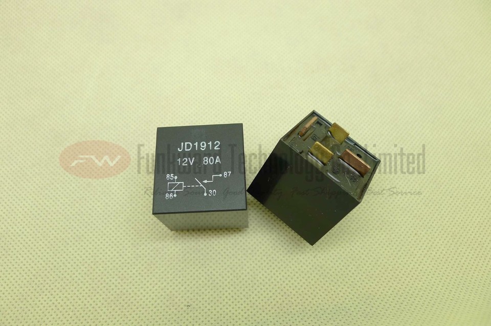 JD1912 Automotive Relay 12VDC 80A Brass Short Pin x 2pcs | eBay