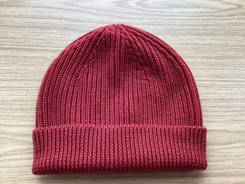 Omhu Tuno Merino Wool Beanie Hat One Size Red Hand Finished. RRP £65 ...