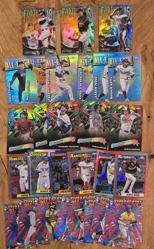 29 - LOT of 2025 Topps Chrome Baseball Cards Inserts - GREAT DEAL! w ...