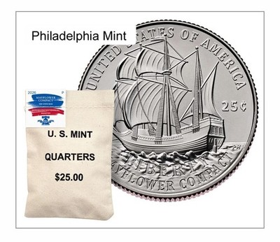 2026 P US Mint Semiquincentennial Quarters Mayflower Compact 100 Coin ...