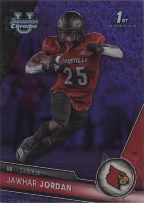 2023 Bowman University Chrome - Jawhar Jordan #48 Purple Mini-Diamond ...