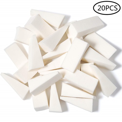 20PC Makeup Sponges Cosmetic Wedges Nail Blending Foundation Contour ...