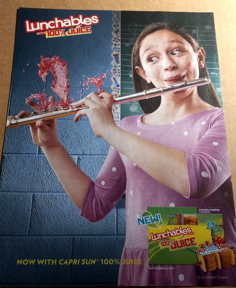 2015 print ad page - Kraft Foods Lunchables cute little girl flute ...