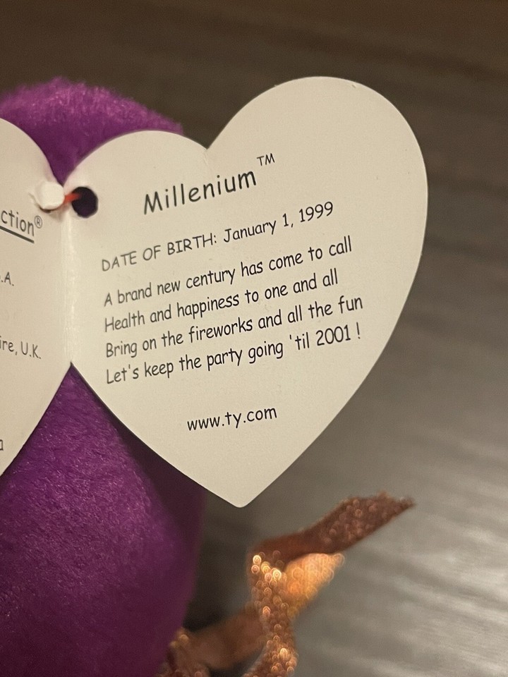 EXTREMELY RARE|2 Spellings|TY Beanie Babies Millennium/Milenium Bear ...
