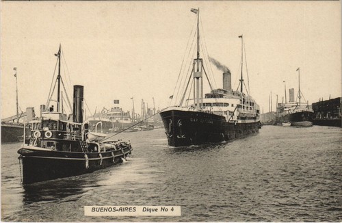 PC ARGENTINA, BUENOS AIRES, DIQUE NO 4, Vintage Postcard (b42031) | eBay