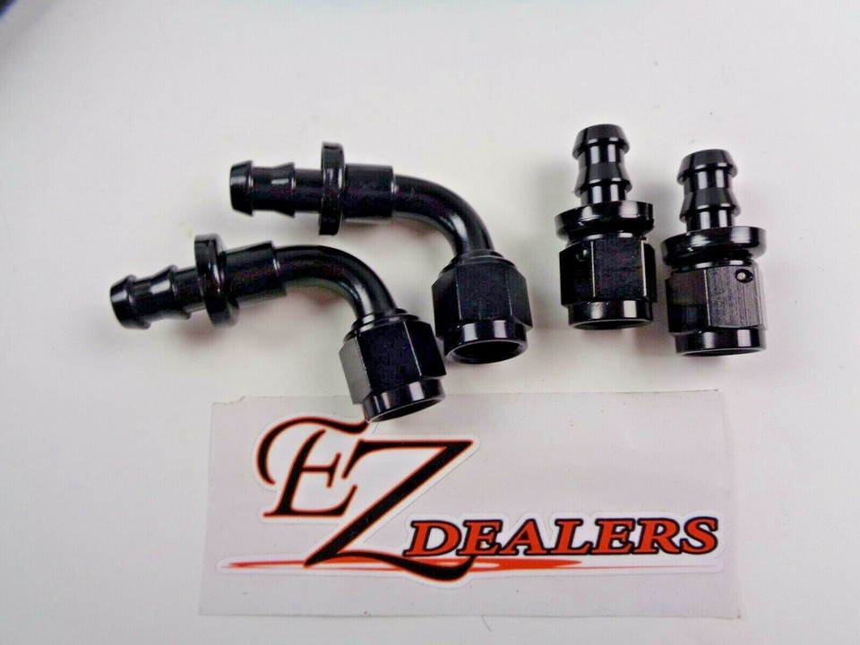 Automatic Transmission Cooler Line Kit TH350 400 700R -6AN Black Push ...