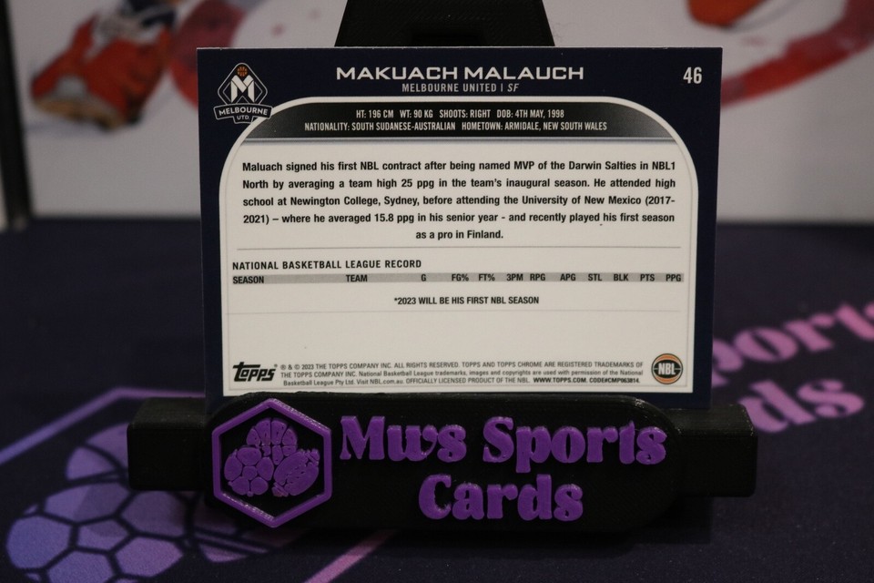 Makuach Malauch RC 2022-2023 Topps Chrome NBL | eBay