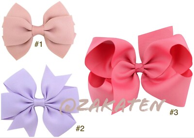 Grosgrain Ribbon Hair Bow Hair Clip Babies Toddlers Girls Teens US ...