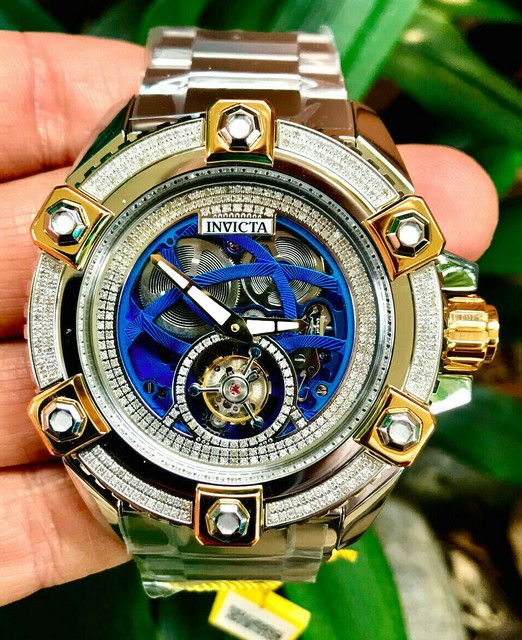 Invicta Grand Octane #30842 Automatic Tourbillon 1.6 Ctw Diamond 63mm ...