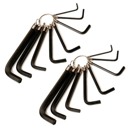 16Pc HEX KEY SET Strong Steel Short Arm Allen Allan Holder Ring ...