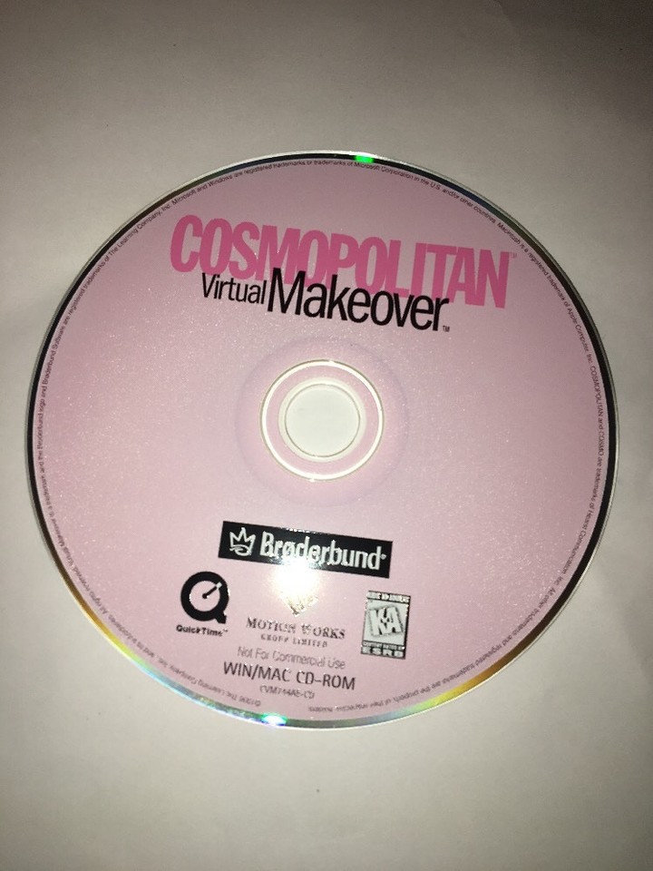 ☆Cosmopolitan Virtual Makeover 1998 CD ROM☆Women's Beauty Software ...