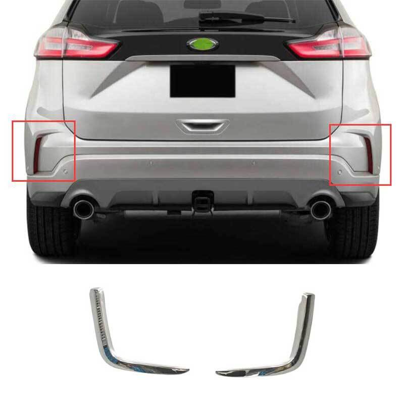 Fit For Ford Edge 2019-2021 Chrome Exterior Rear Fog Light Strip ...