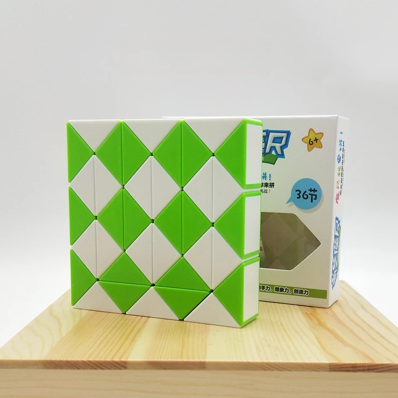 Qiyi 36 Blocks Magic Snake Cube Twisty Brain Teaser Ruler Puzzle Fidget ...