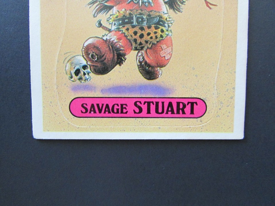 1985 Topps Garbage Pail Kids 1st Series 1 Matte Set Break #33b Savage ...