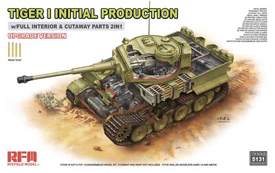 Ryefield-Model 1/35 RM5131 Tiger I Nitial Production w/Full Interior ...