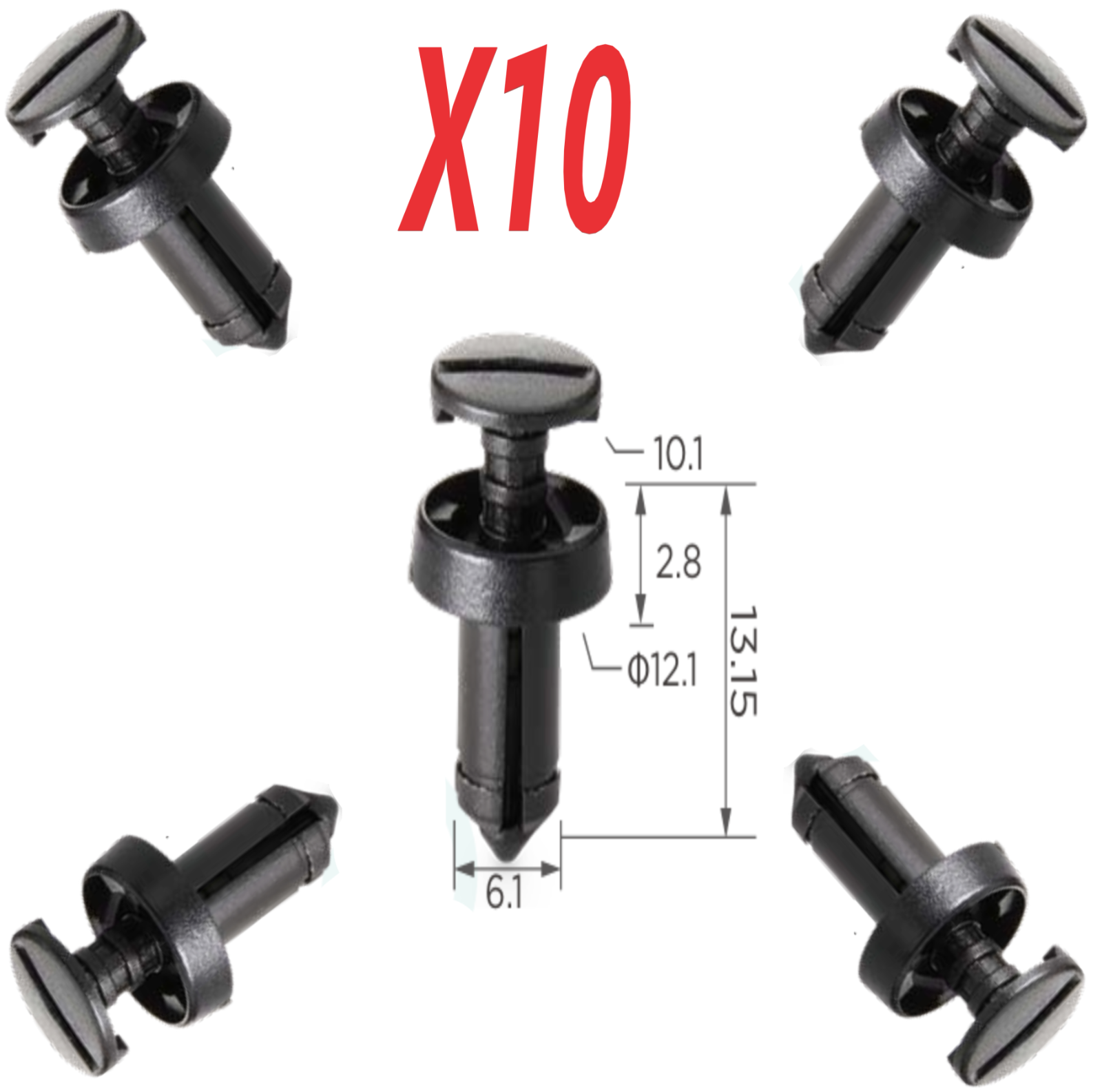 10x Windscreen Cowl or Scuttle Panel Clips for some Fiat 500, Panda ...
