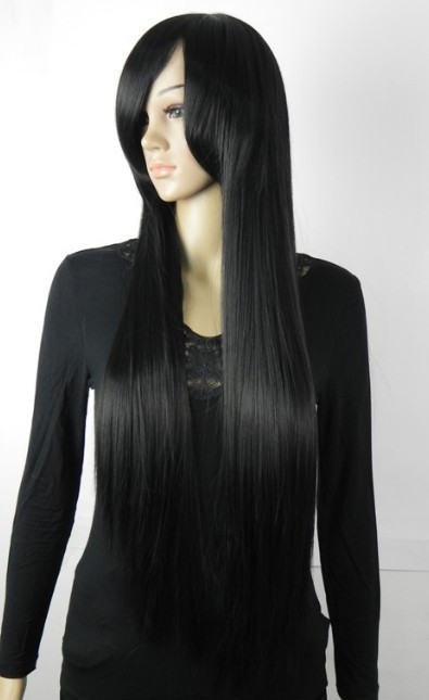 80cm Long Straight Cosplay Wigs 8 color Heat Resistant Synthetic Women ...
