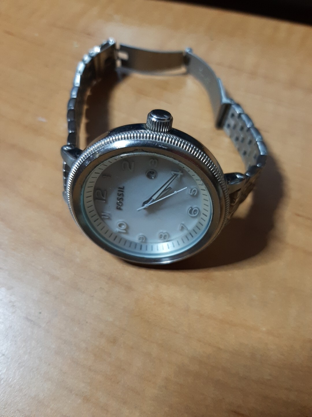 FOSSIL AM-4305 Mother of Pearl Dial Stainless Steel Ladies Watch | eBay