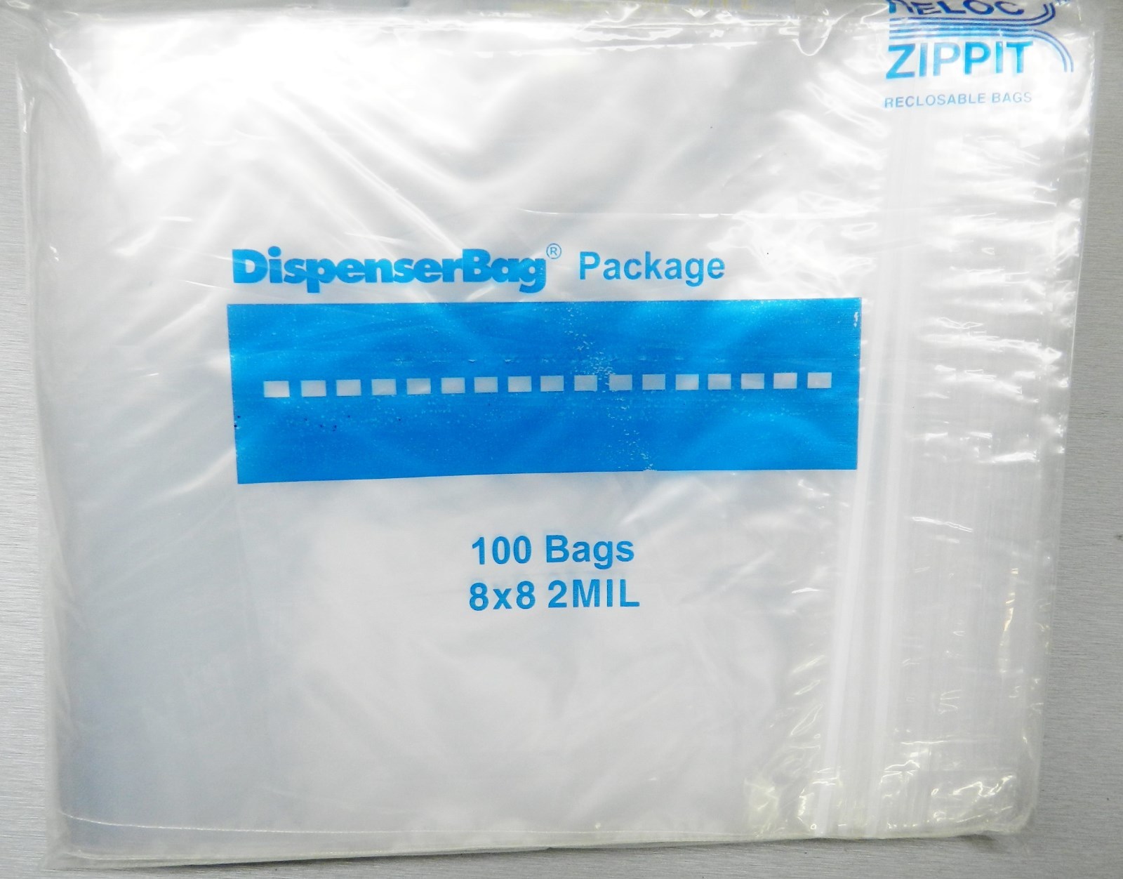 Zippit Bags 8x8 Clear 2mil Poly Reclosable 2 Mil Zip Seal Square Bag ...