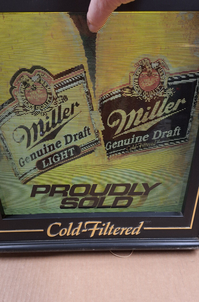 Miller Genuine Draft MGD Cold Filtered Beer Light Electric Motion Sign ...