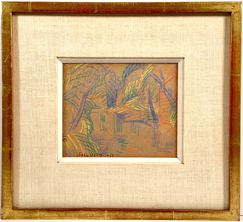 Oscar Florianus Bluemner (1867-1938) Signed Crayon Painting "Soho, NJ ...