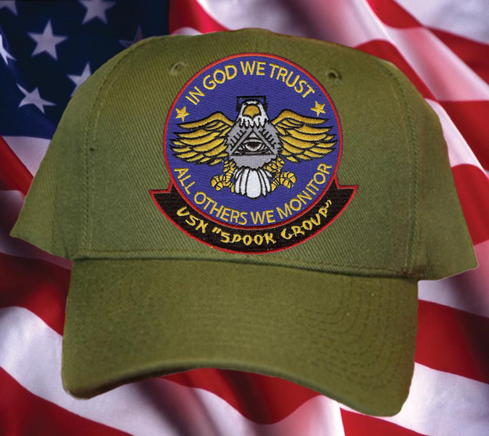 SPOOK GROUP HAT PATCH CAP US NAVY NAVAL INTELLIGENCE IN GOD WE TRUST ...